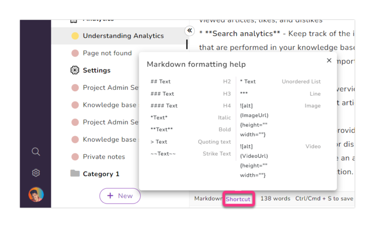 Feature Spotlight – Markdown Editor in Document360