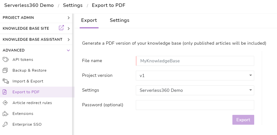 Import and Export Documentation within Document360