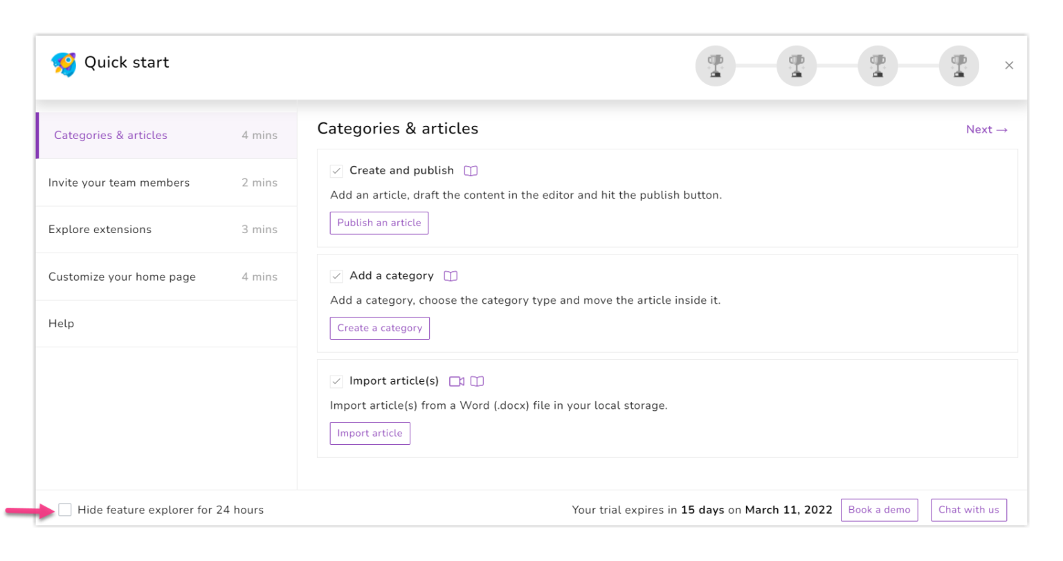 Feature Explorer: An intuitive way to enhance product onboarding