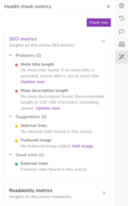 Revolutionize your Knowledge Base with Article Health-Check Metrics