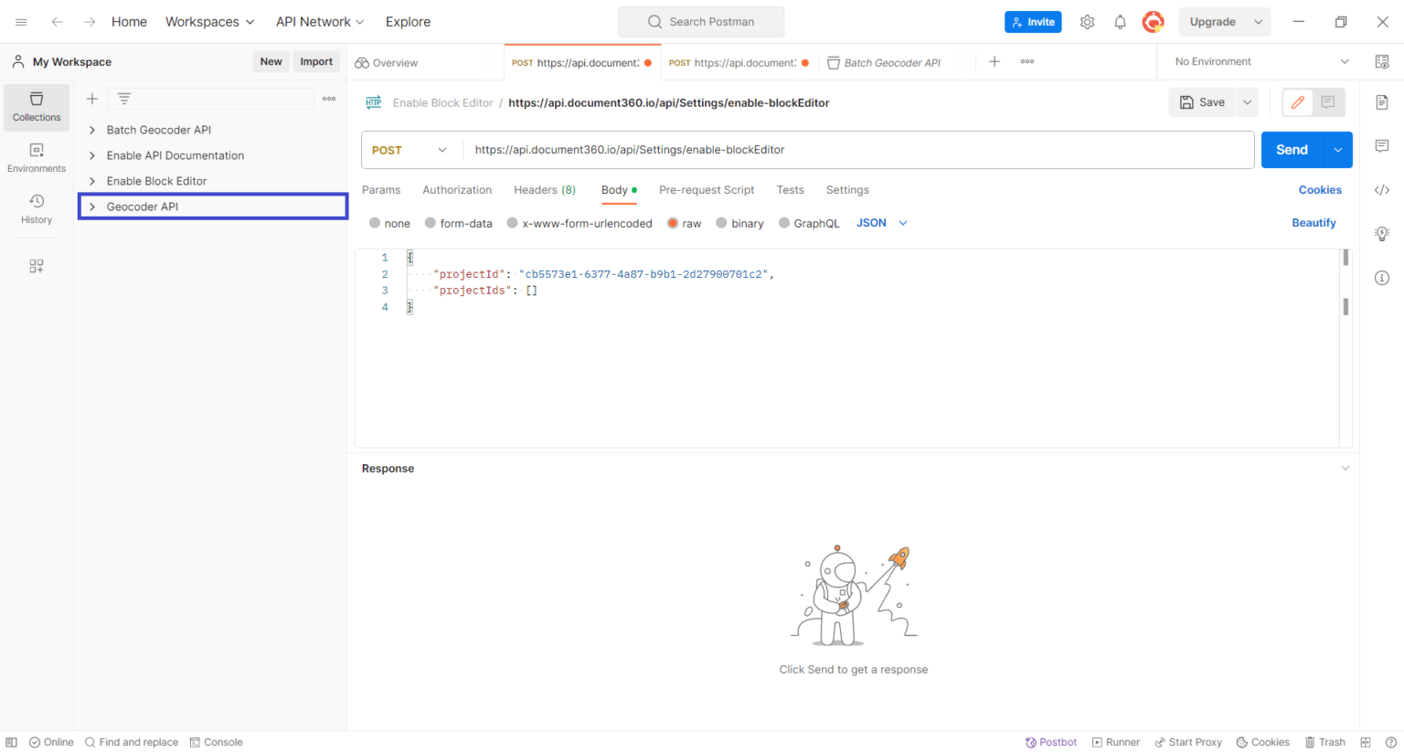 Integration of Postman Collections with Document360's API Documentation