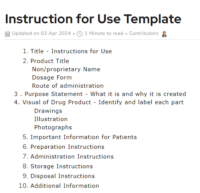 How to Create Instructions for Use (IFU) Documentation?