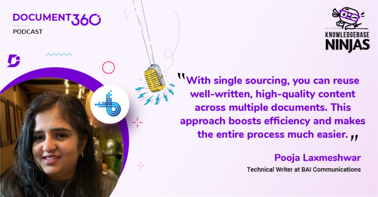 Topic-based authoring and single sourcing with Pooja Laxmeshwar, BAI ...